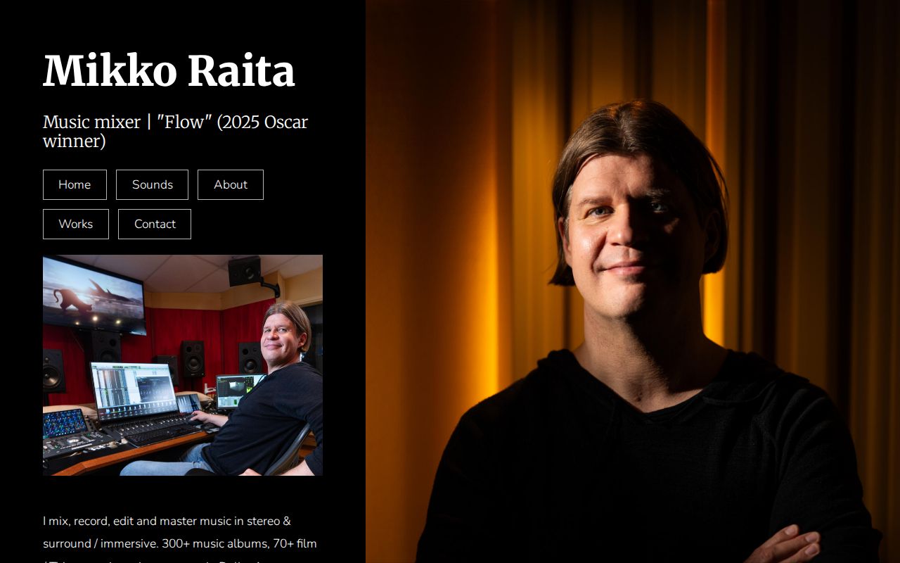 Mikko Raita | Music Mixer for Oscar winner "Flow" | Dolby Atmos Specialist